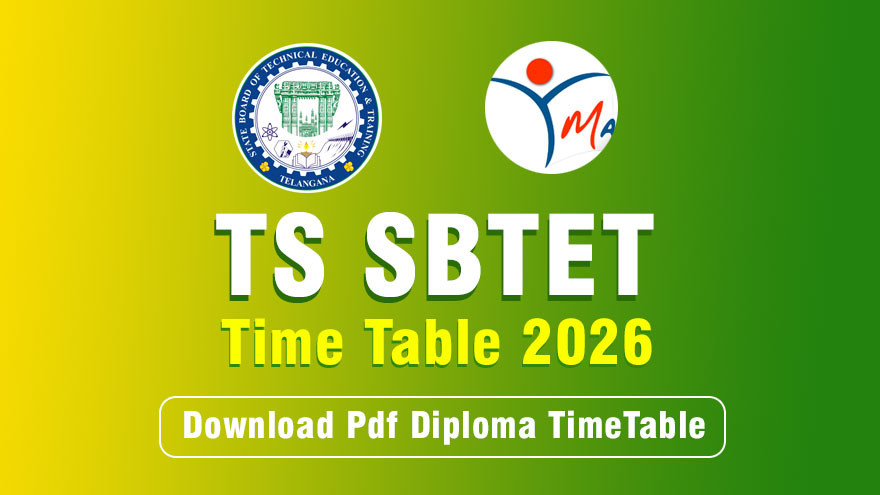TS SBTET Time Table 2026: Download PDF Diploma Time Table at Manabadi.co.in