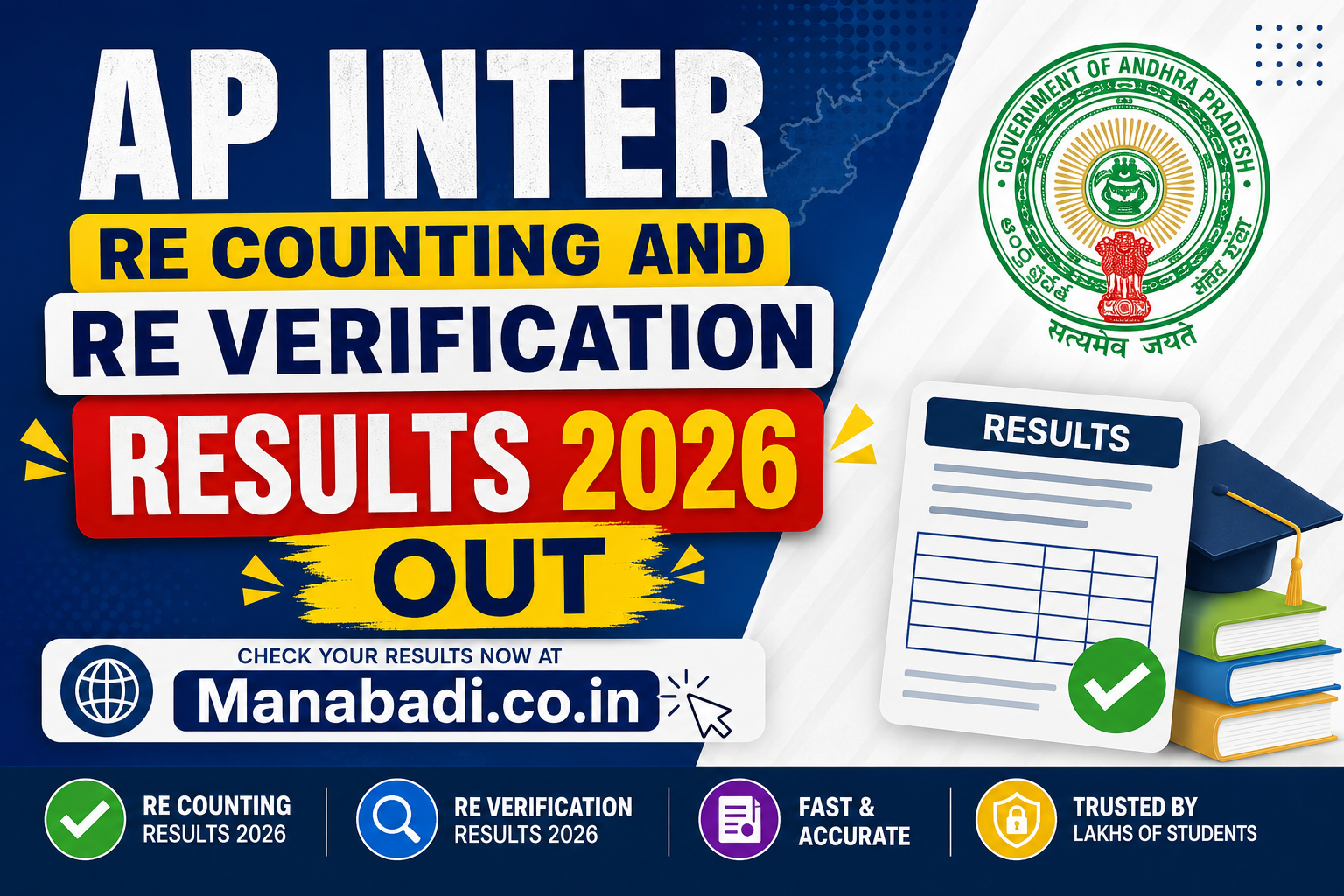 AP Inter Re Counting and Re Verification Results 2026 Out at Manabadi.co.in